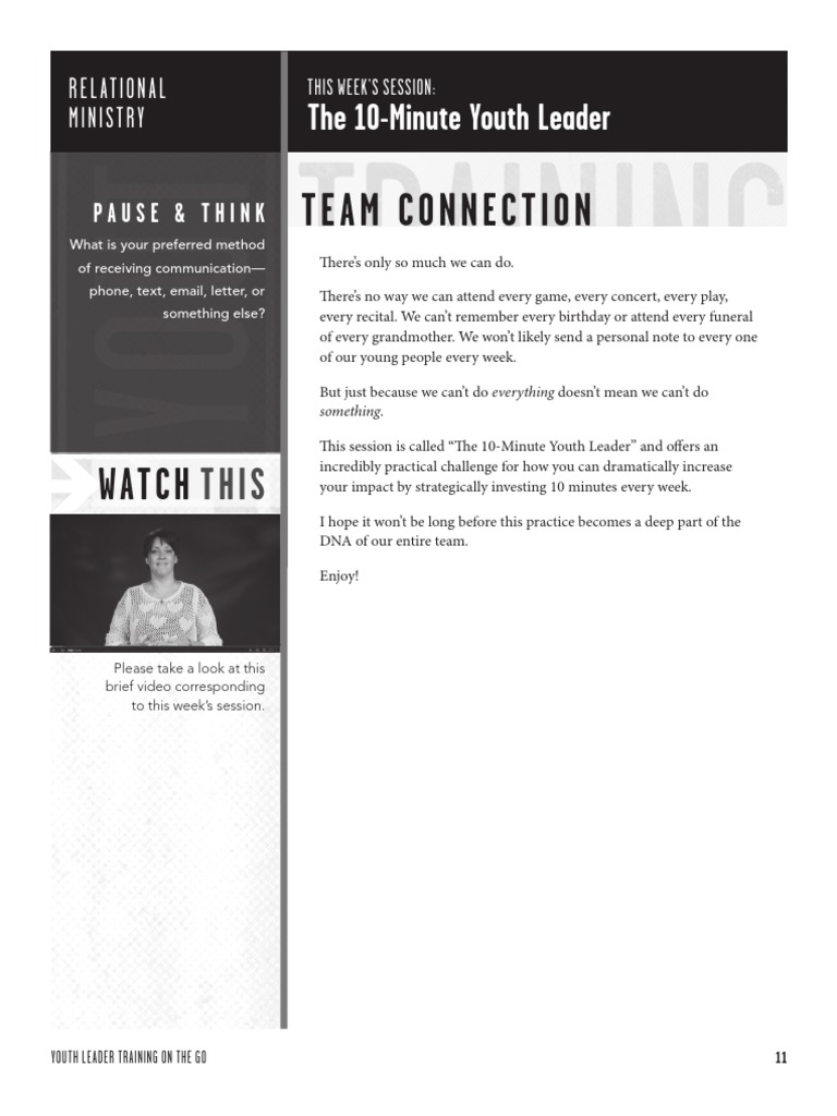 04 - The 10-Minute Youth Leader | PDF