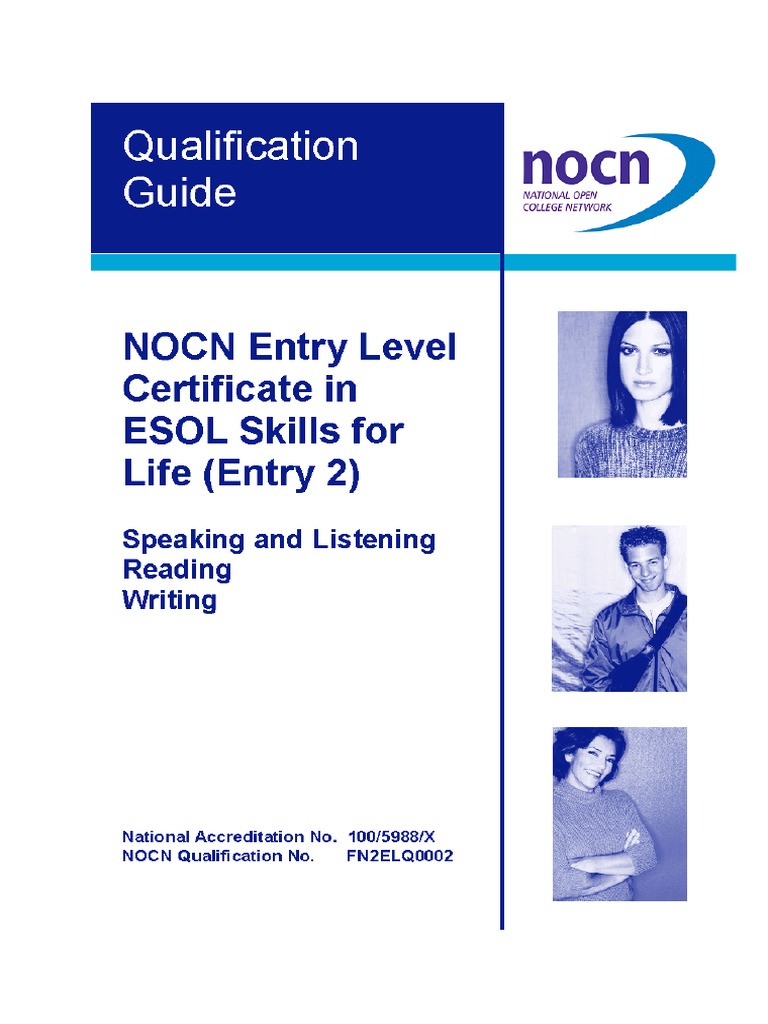 ESOL Skills For Life - Entry 2 - Qualification Guide | English As A ...