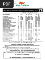 Timetable Bus 100X | PDF | Dublin | Bus Transport