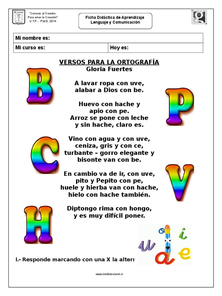 Poema Didáctico del Abecedario | PDF | Alfabeto | Lingüística