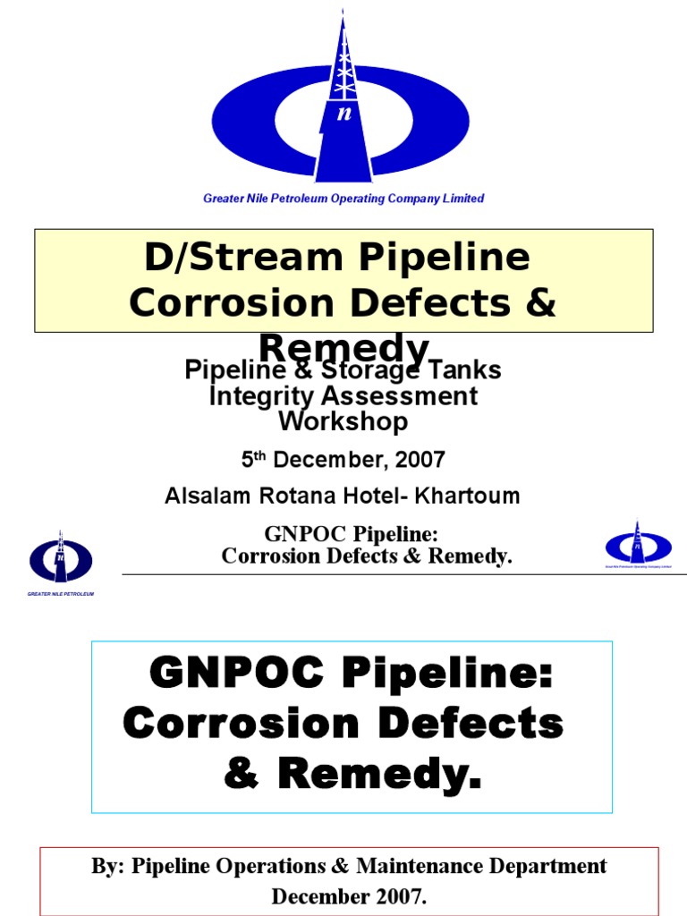 D/Stream Pipeline Corrosion Defects & Remedy: Pipeline & Storage Tanks ...