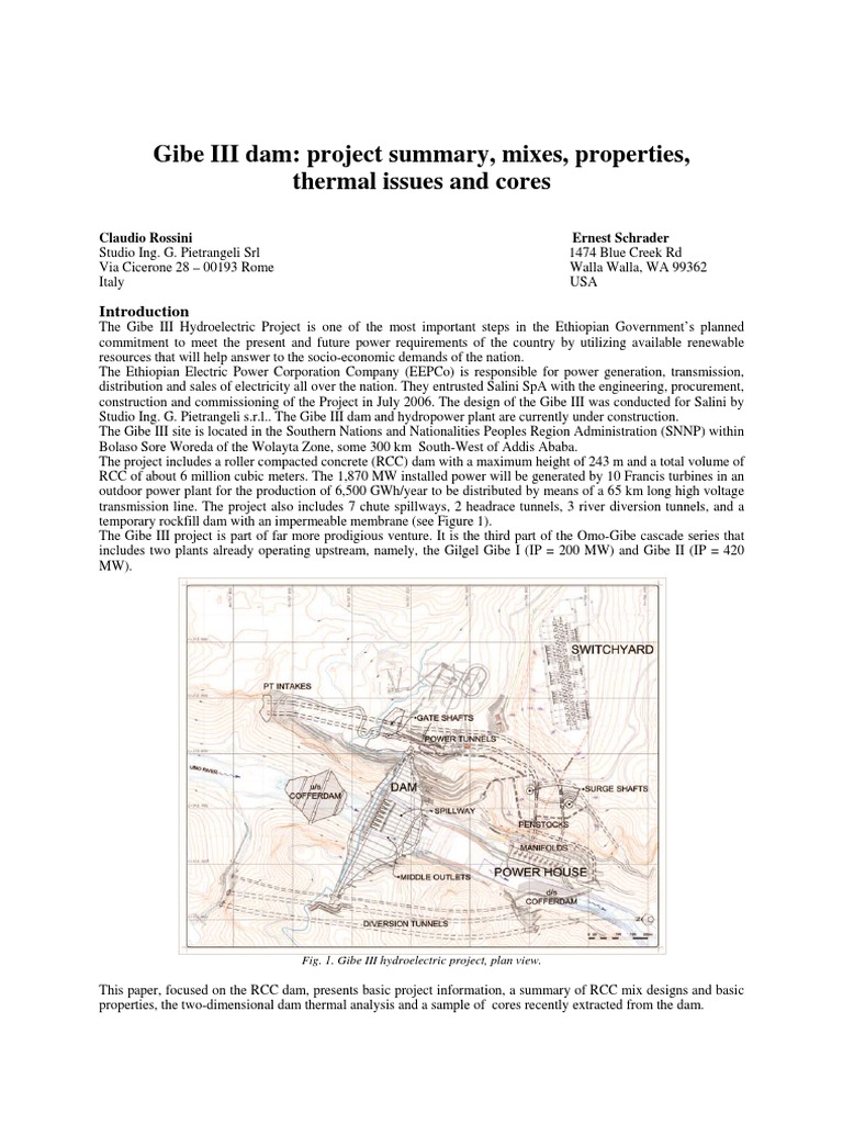 Gibe III Dam: Project Summary, Mixes, Properties, Thermal Issues and ...