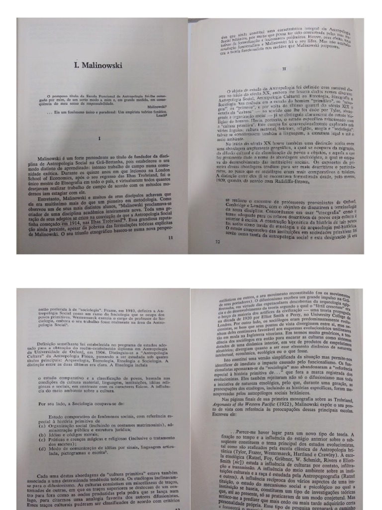 KUPER, Adam. Malinowski. in - Antropologos e Antropologia PDF | PDF