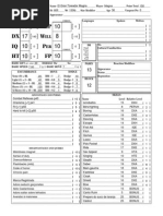 GURPS character sheet | PDF | Entertainment | Role Playing Games