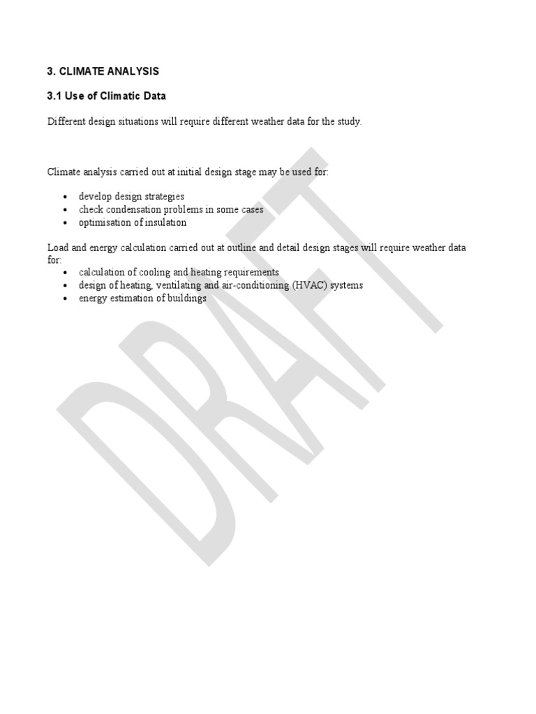 Climate Analysis 3.1 Use of Climatic Data | PDF | Meteorology | Applied ...