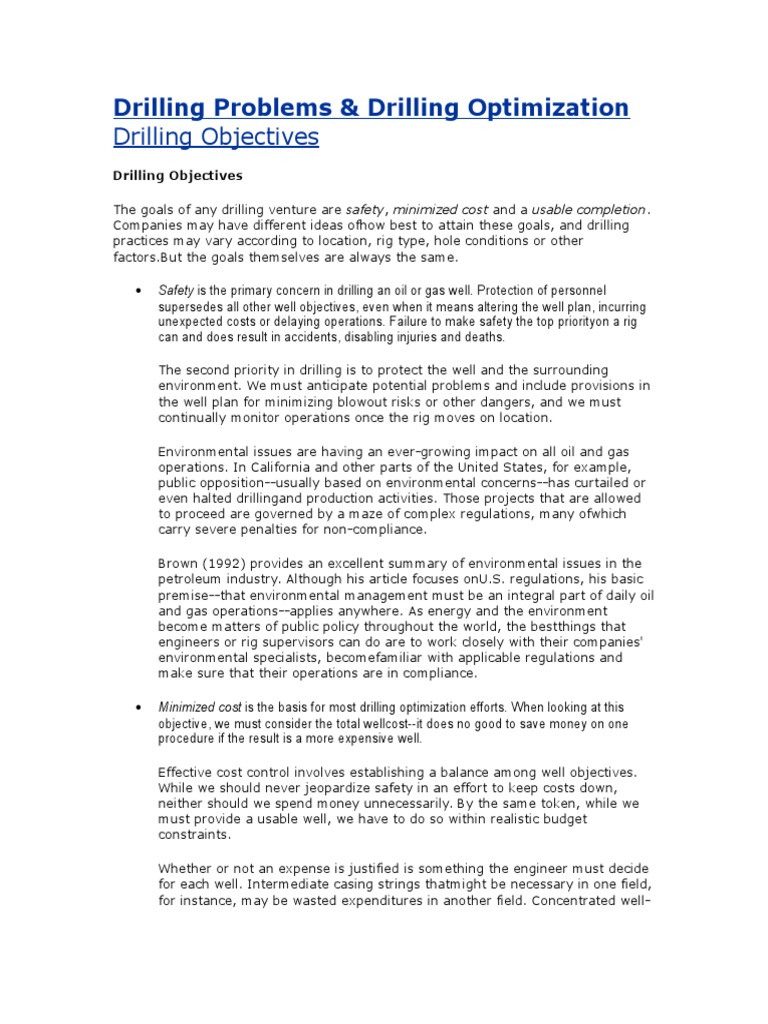 Drilling Problems N Drilling Optimization | PDF | Reynolds Number ...