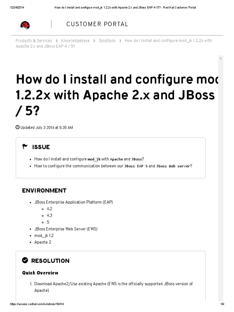 How Do I Install and Configure Mod - JK 1.2.2x With Apache 2 | PDF | Apache Http Server | Web Server