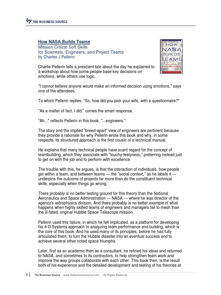 How Nasa Builds Teams | PDF | Hubble Space Telescope | Leadership