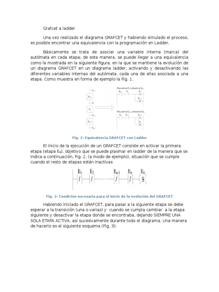 Equivalencia GRAFCET y Ladder | PDF