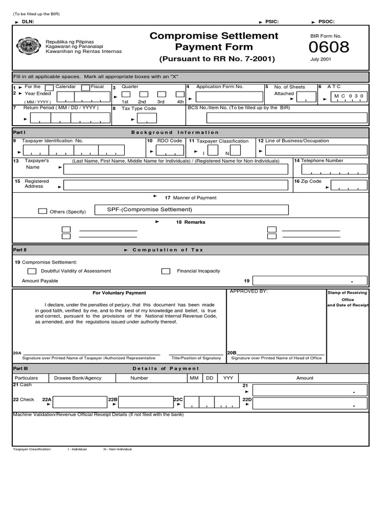 Bir Form 0608 | PDF | Ad Valorem Tax | Value Added Tax