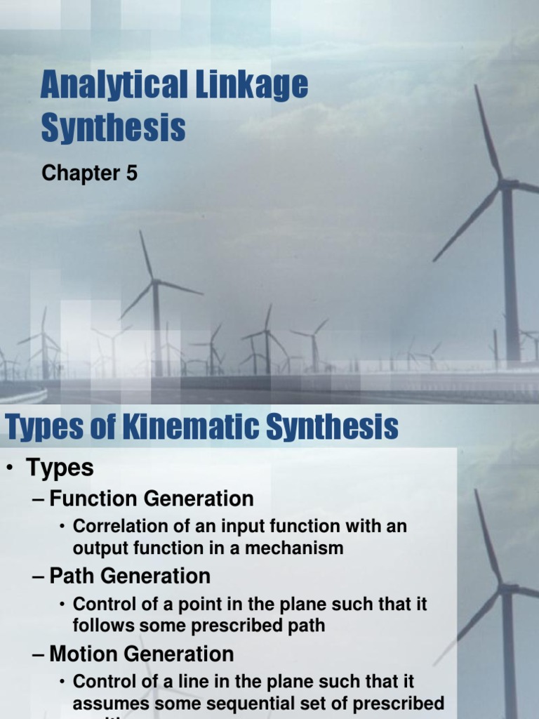Analytical Linkage Synthesis | PDF | Trigonometric Functions | Complex Number
