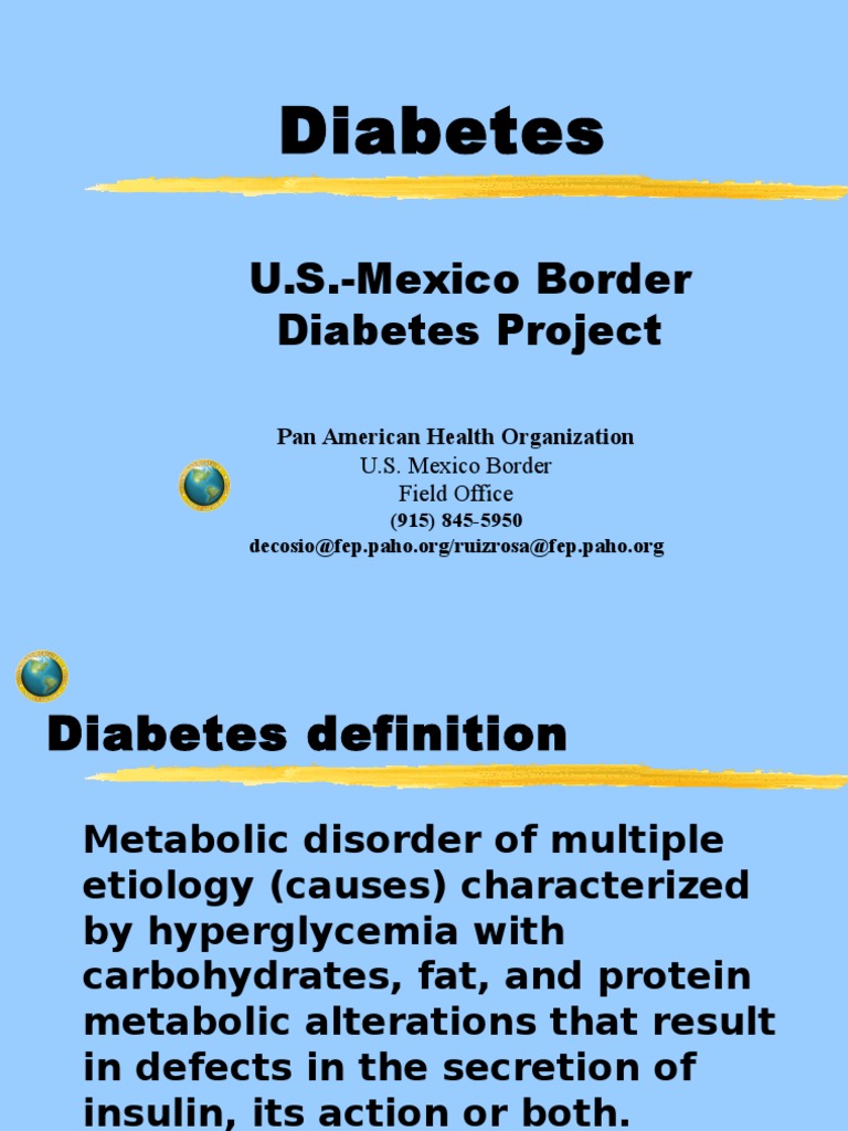 Diabetes: U.S.-Mexico Border Diabetes Project | PDF | Diabetes | Health ...