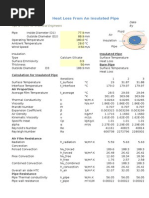 Insulation Thickness Calculation For An Insulated Pipe: TF Ds Do | PDF ...