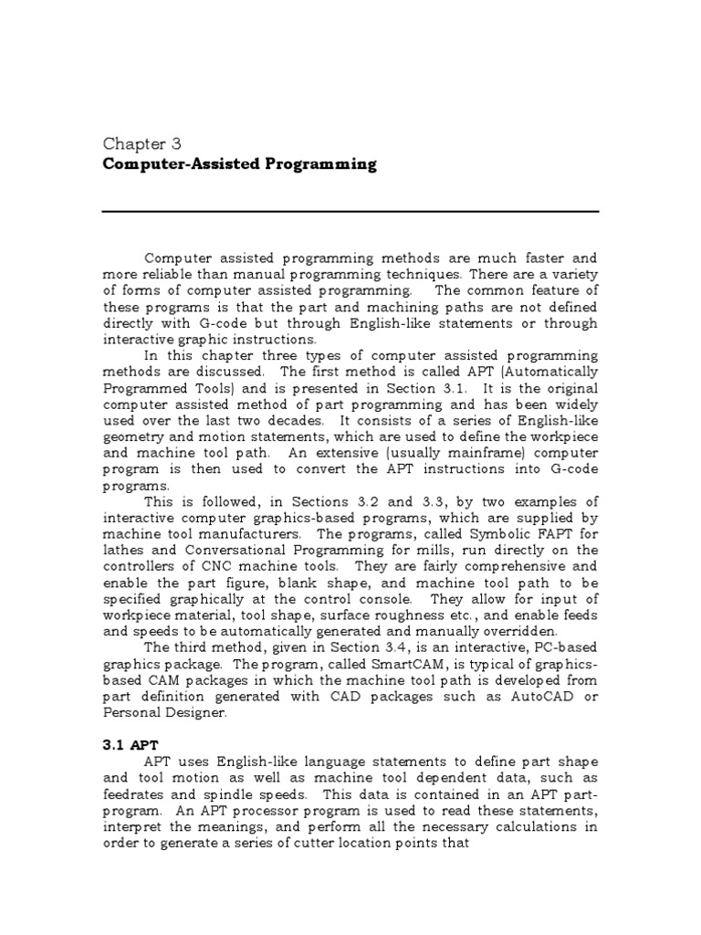 Computer Assisted Programming PDF | PDF | Numerical Control | Computer ...