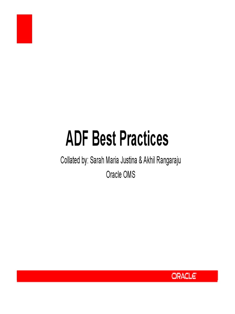 Adf Best Practices Pdf Cascading Style Sheets Java Script 