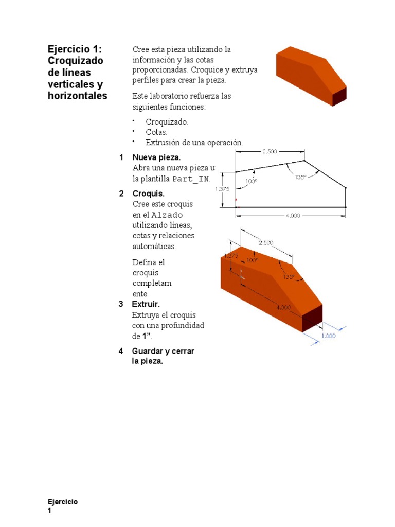 Ejercicios Solid Works Paso A Paso | PDF | Point and Click | Forjar