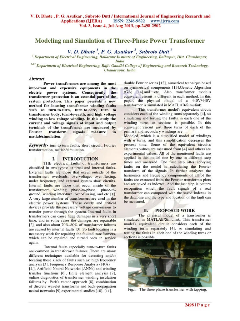 Modelling of Transformer | PDF | Transformer | Harmonic Analysis
