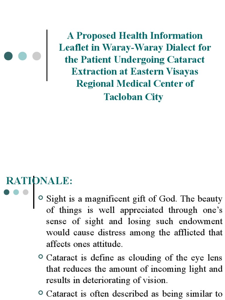Health Leaflet for Cataract Patients | PDF | Cataract | Health Informatics