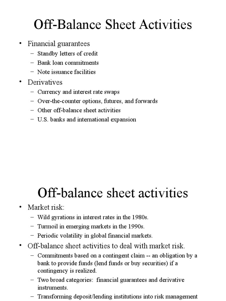 ch14-Off-Balance Sheet Activities | PDF | Swap (Finance) | Derivative ...