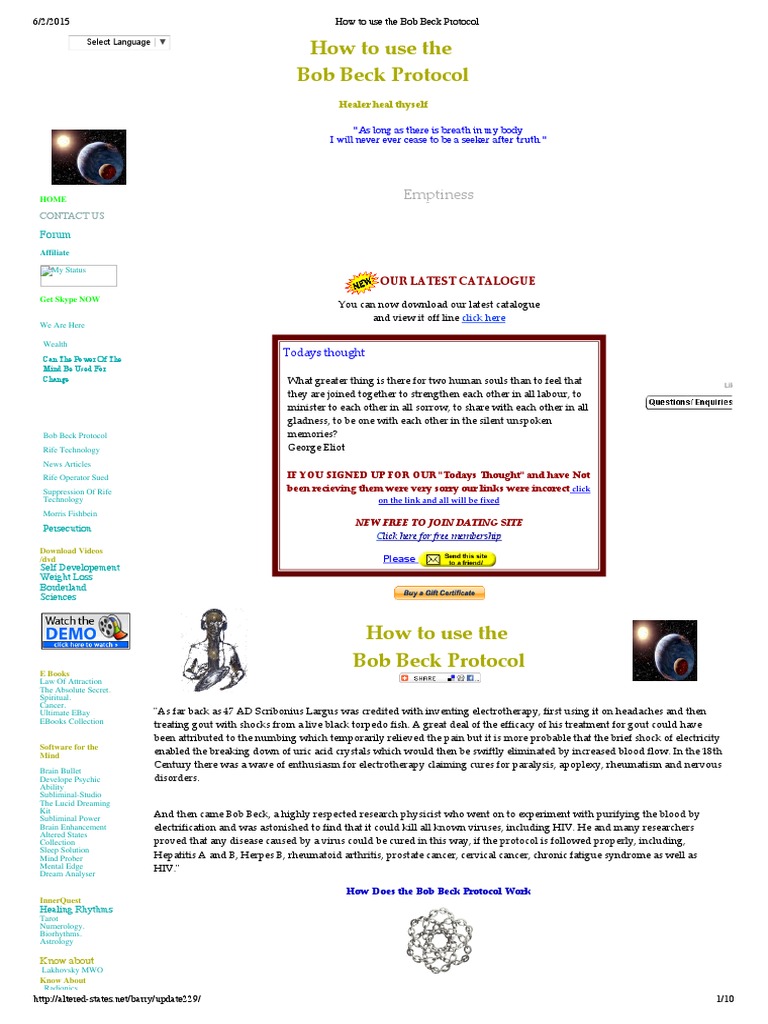 How To Use The Bob Beck Protocol | PDF | Cancer | Virus