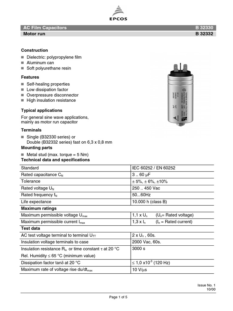 capacitor epcos | Capacitor | Components