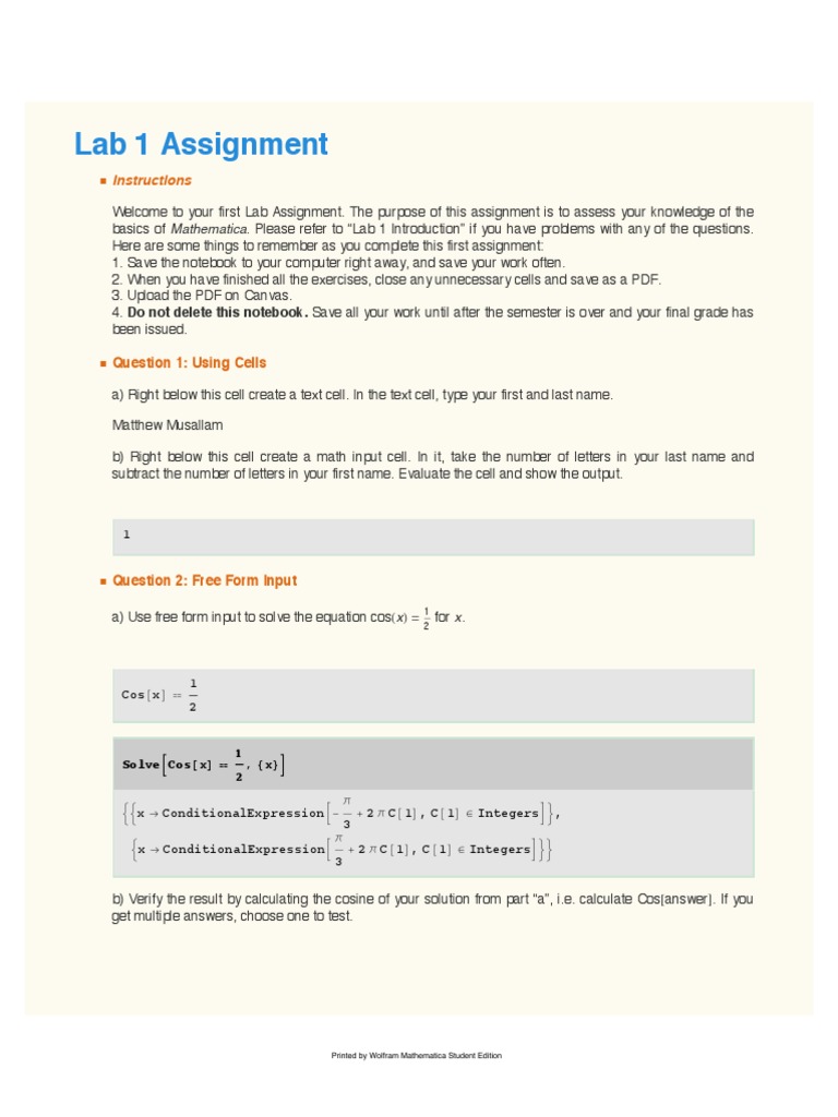 Assessing Mathematica Skills: An Introduction to the Fundamentals ...