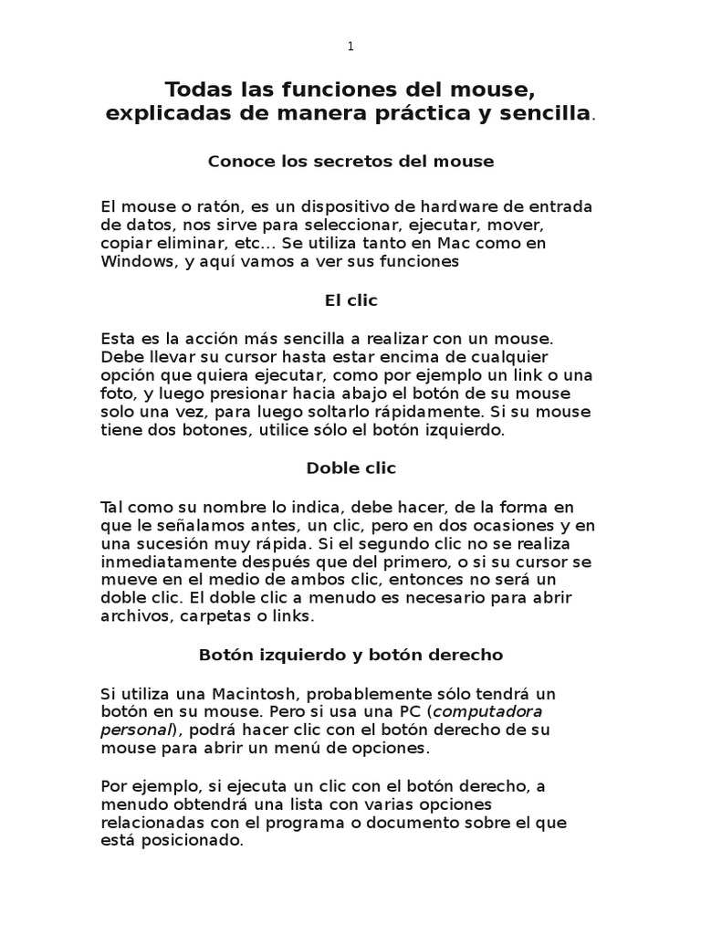 Todas Las Funciones Del Mouse | PDF | Ventana (informática) | Windows XP