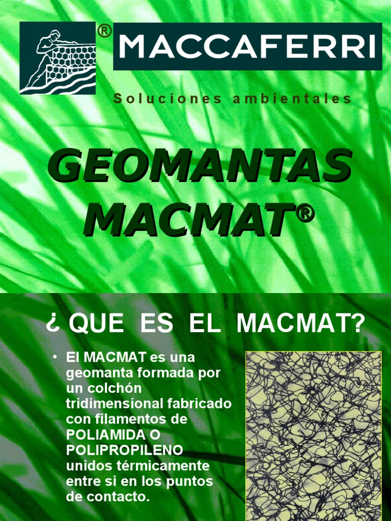 Geomanta - Control de Erosíon | PDF | Tierra | Entorno natural