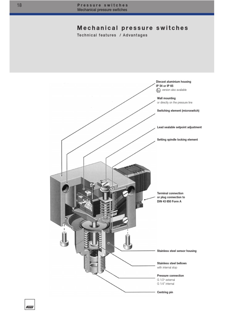 Mechanical Pressure Switch | PDF | Switch | Calibration