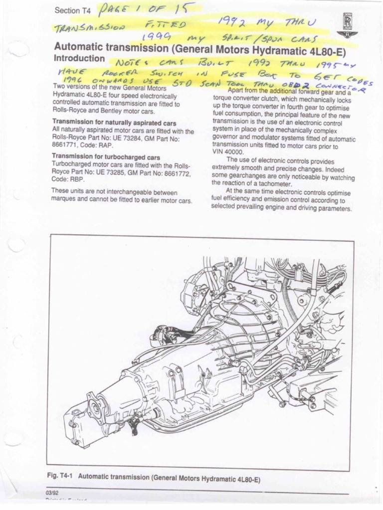 General Motors Transmission Codes