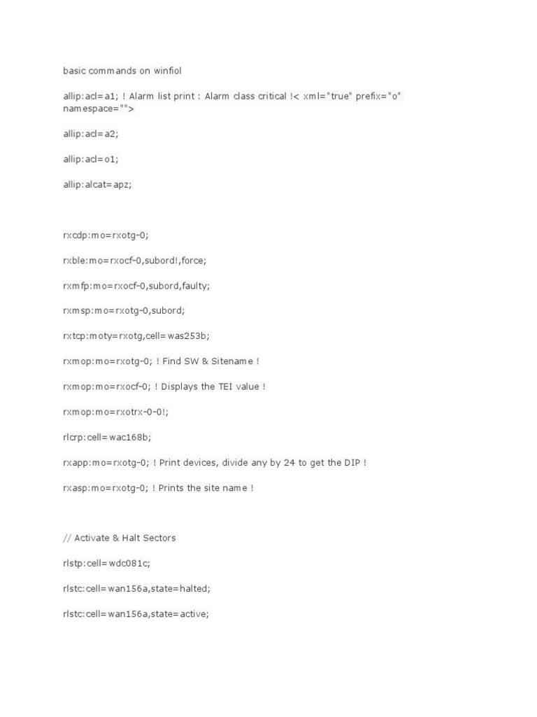 Basic Commands On Winfiol | PDF | Computing | Digital Technology