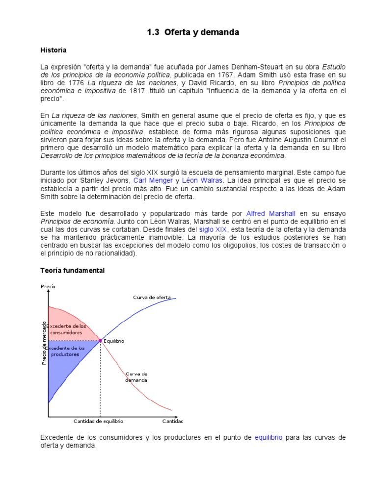 1.3 Oferta y Demanda | PDF | Elasticidad (economía) | Oferta y demanda