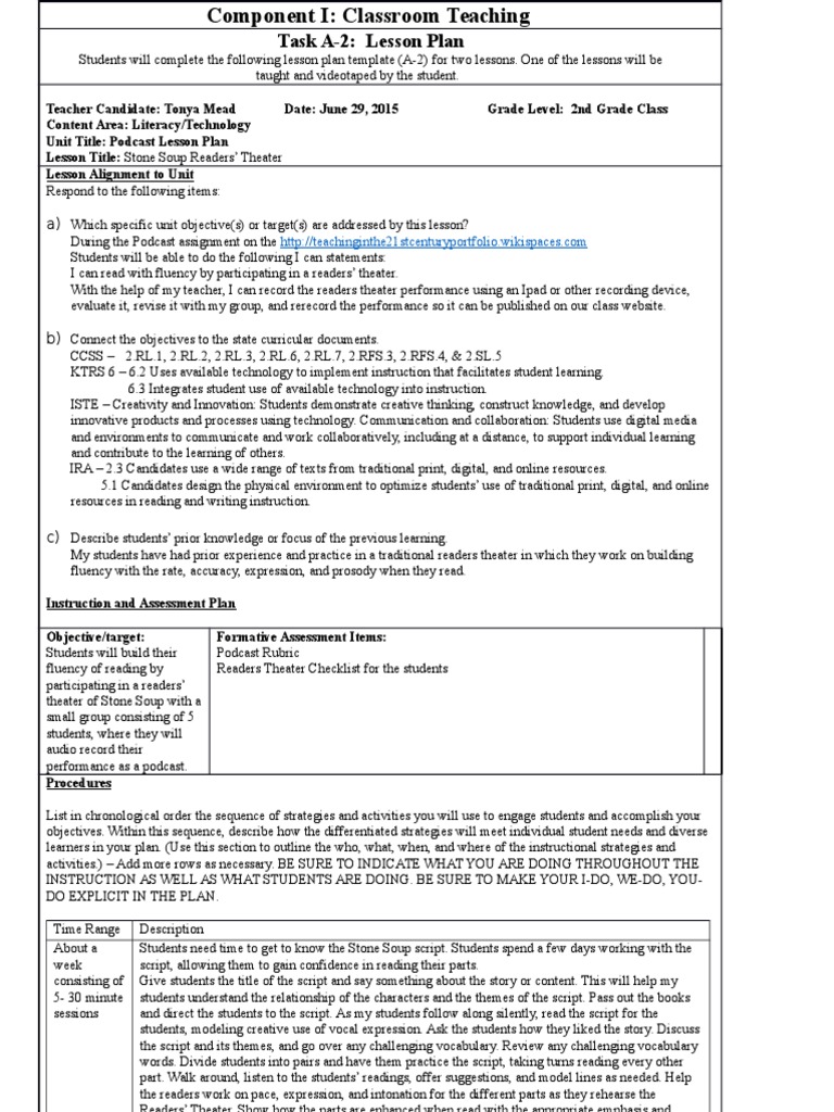 Podcast Lesson Plan | PDF | Lesson Plan | Educational Assessment