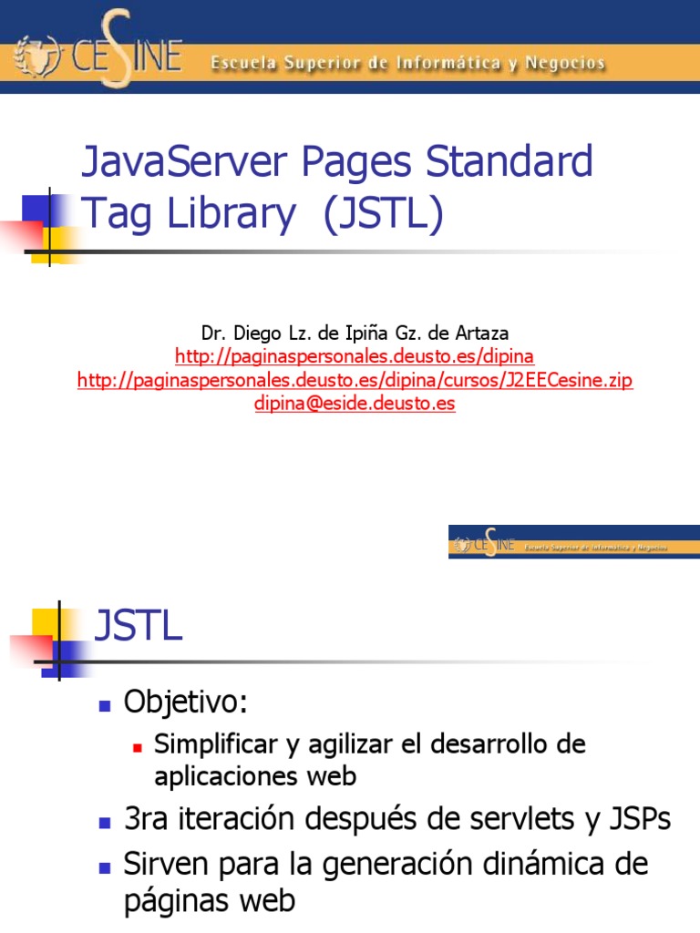 JavaServer Pages Standard Tag Library (JSTL) | PDF | Páginas del ...
