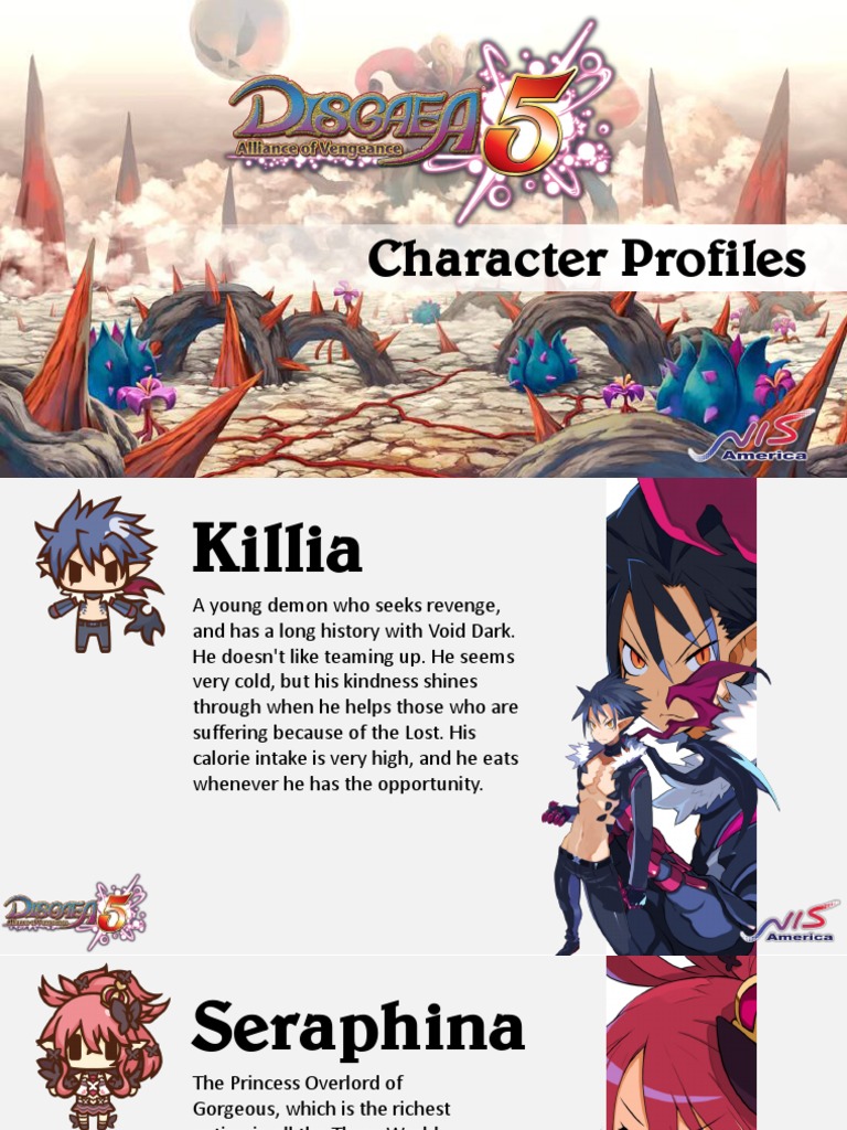 Disgaea 5 Character Profiles Overview | PDF