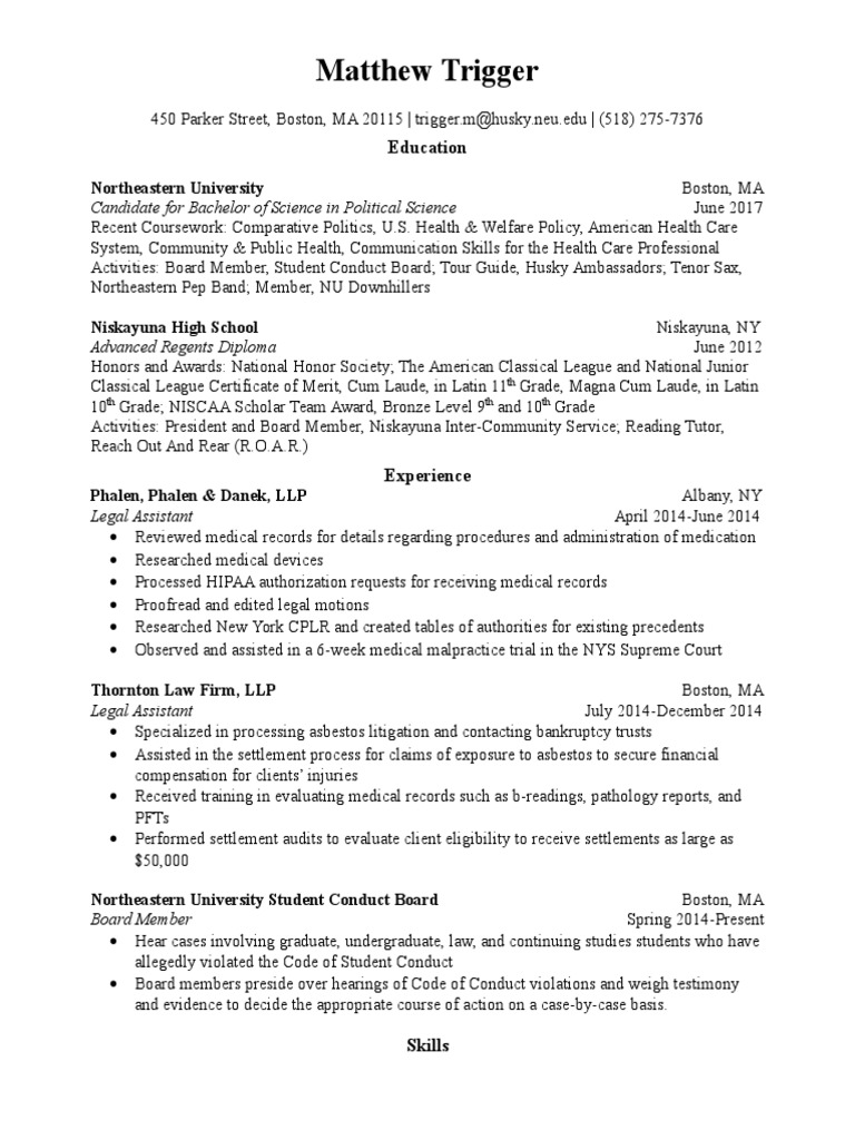 Matthew Trigger Resume Updated | PDF