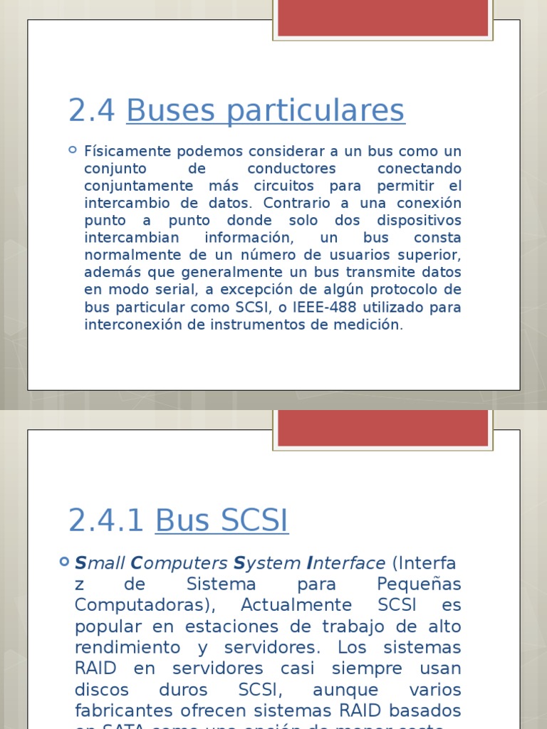 Bus SCSI: Tipos y Configuraciones | PDF | Transmisión de datos ...