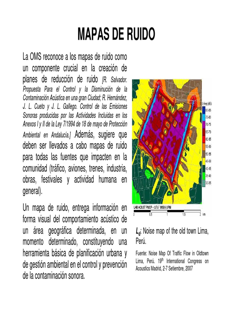 Mapas de Ruido en El Distrito de Miraflores | PDF | ruido | Sonido