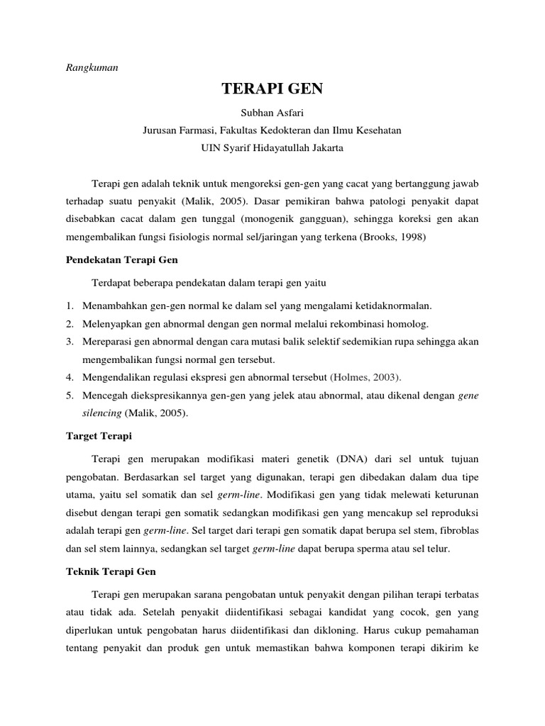 Terapi Gen | PDF