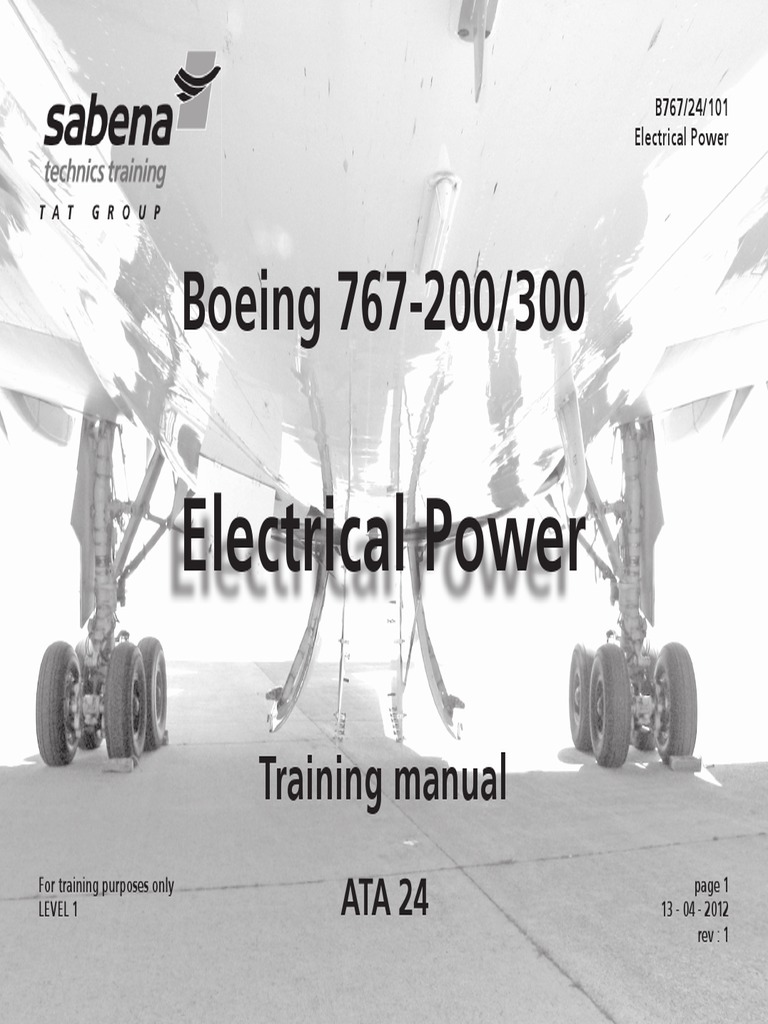 B767 Electrical Power Training Manual | PDF | Switch | Power Inverter
