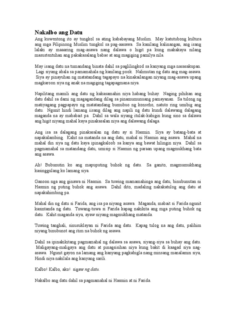 Nakalbo Ang Datu | PDF