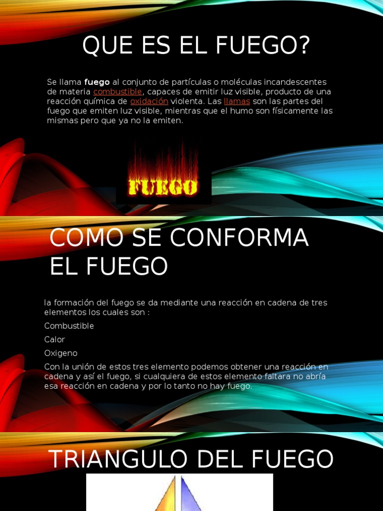 Que Es El Fuego | PDF | Incendios | Reacciones químicas
