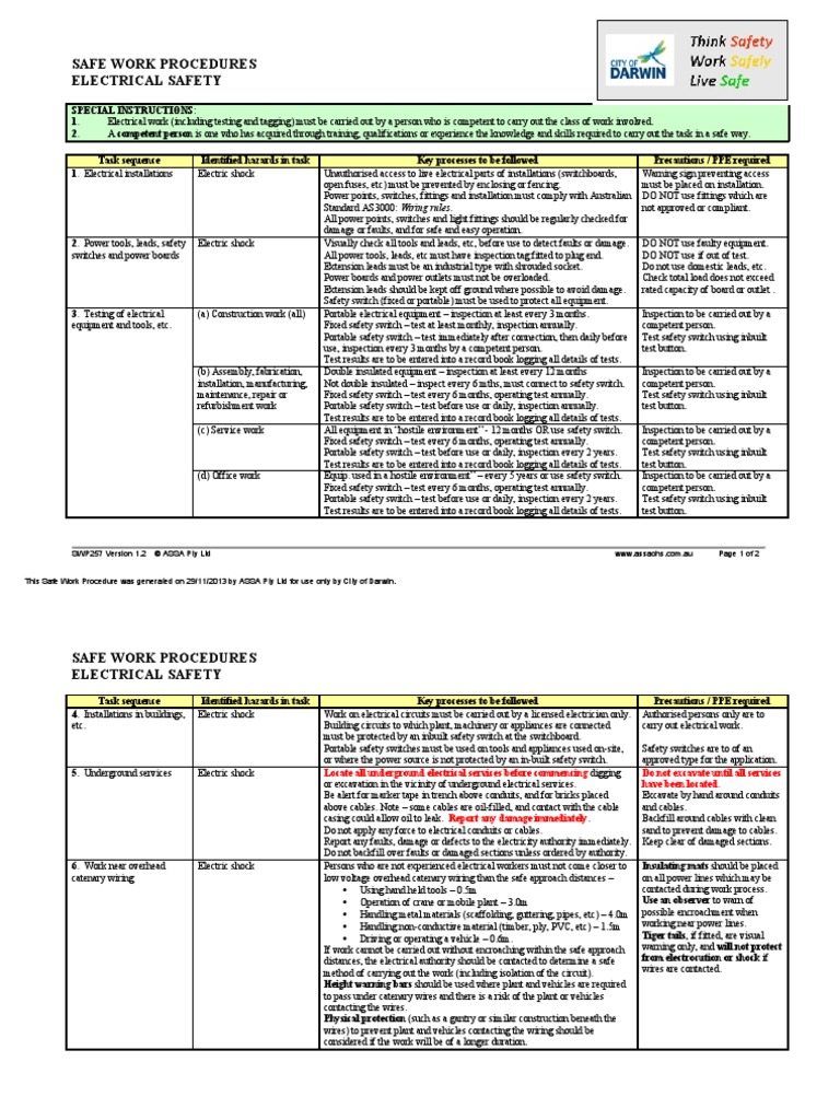 Electrical Safety Pdf Download Free Pdf Electrical Wiring Ac