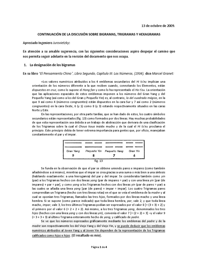 La Familia en Los Bigramas y Trigramas | PDF | Yin y yang | Poco