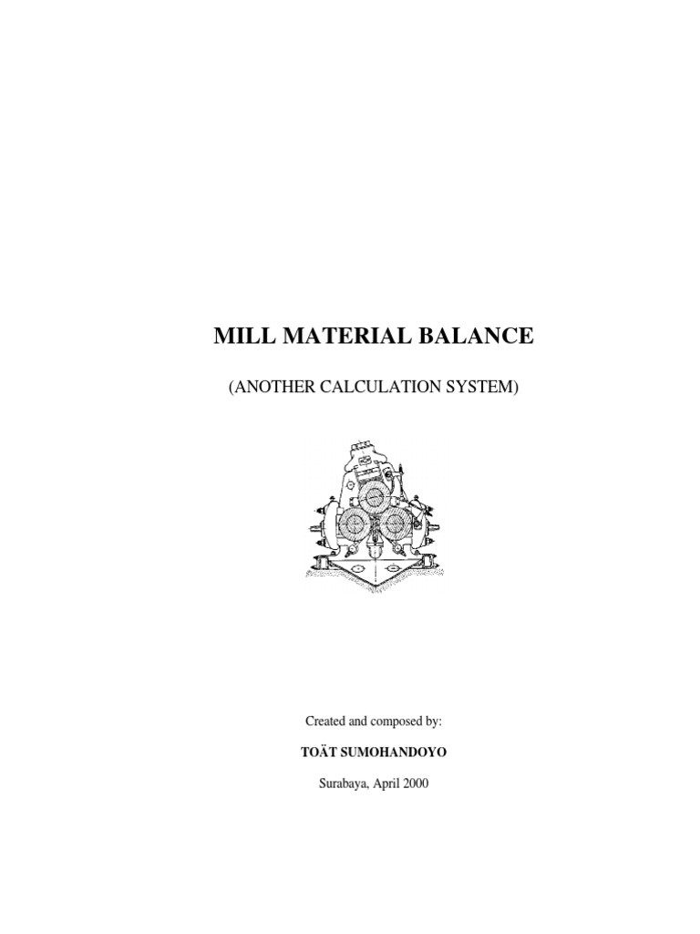Mill Material Balance: (Another Calculation System) | PDF