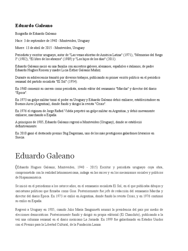 Eduardo Galeano | PDF