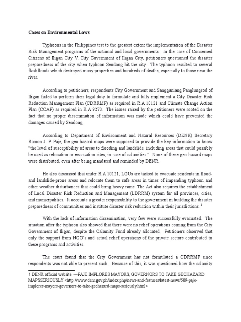 Environmental Law Violations in the Philippines | PDF | Mandamus ...