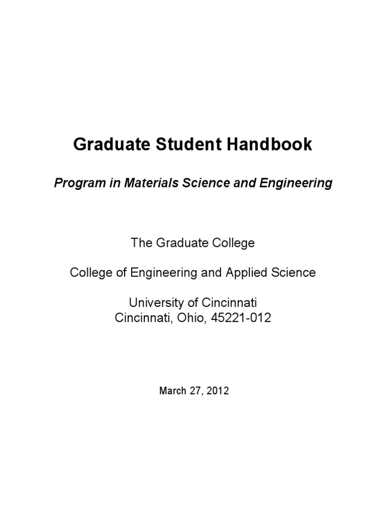 MTSC 2012 Grad Handbook 2012 PDF | PDF | Thesis | Graduate School