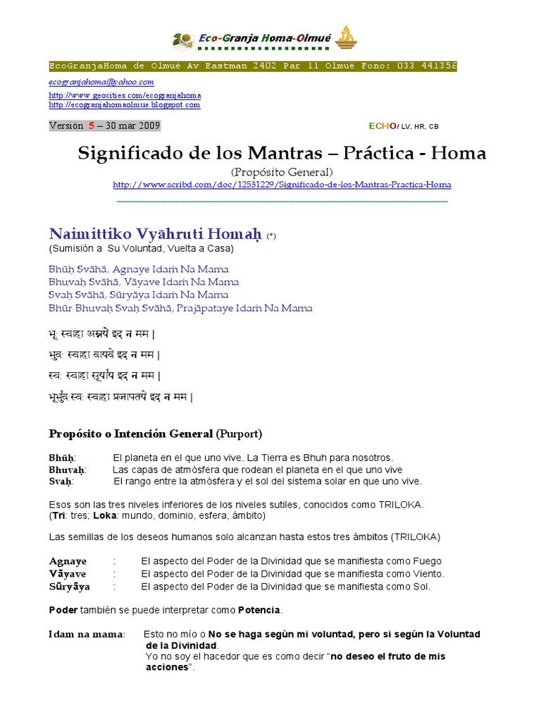 Mantras Practica Homa | PDF | Corán | Islam