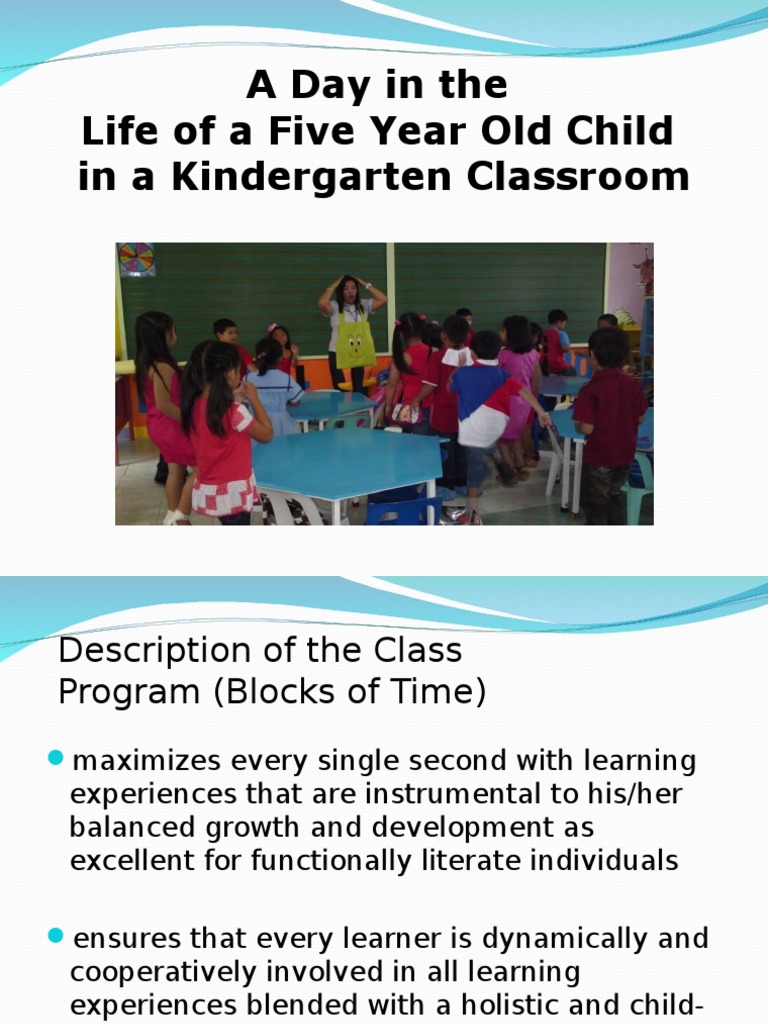 BLOCKS OF TIME - Day in A Kindergarten Class | PDF | Literacy ...